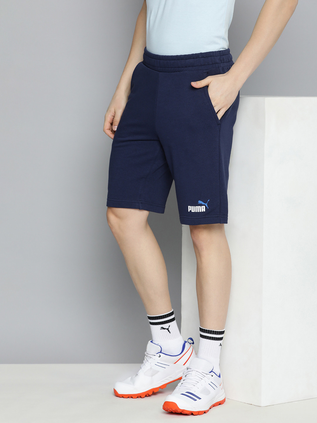 Buy Puma Men Essentials+ Two Tone Regular Fit Shorts - Shorts for Men ...