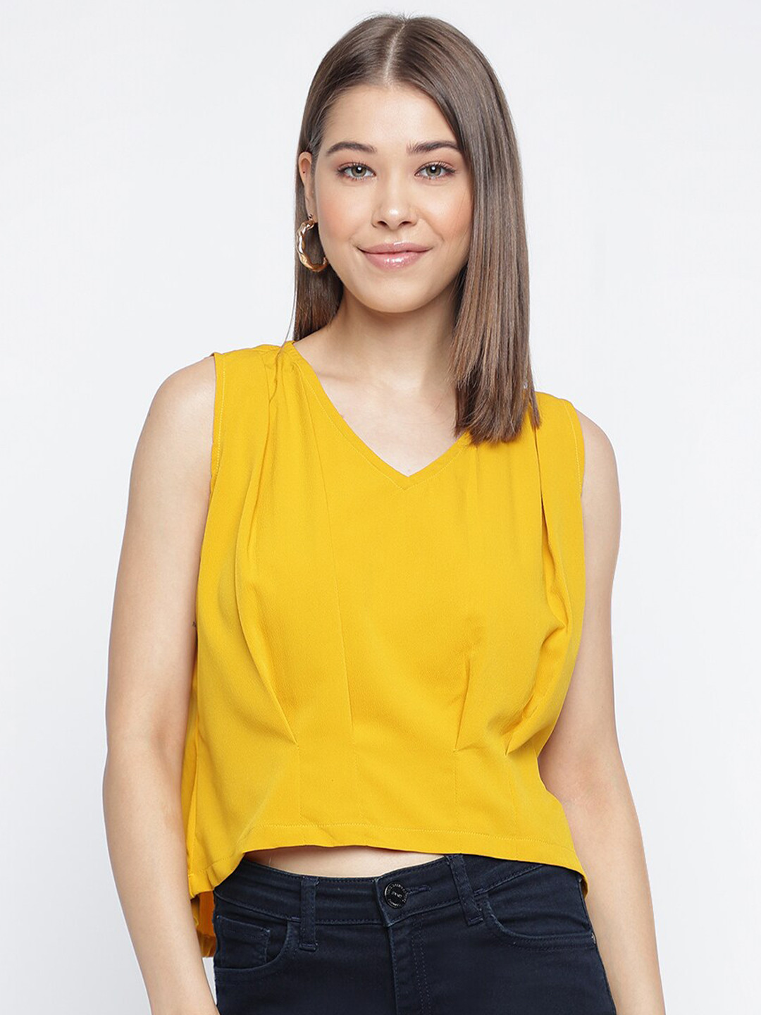 Buy Mayra Sleeveless Crop Regular Top - Tops for Women 24658336 | Myntra