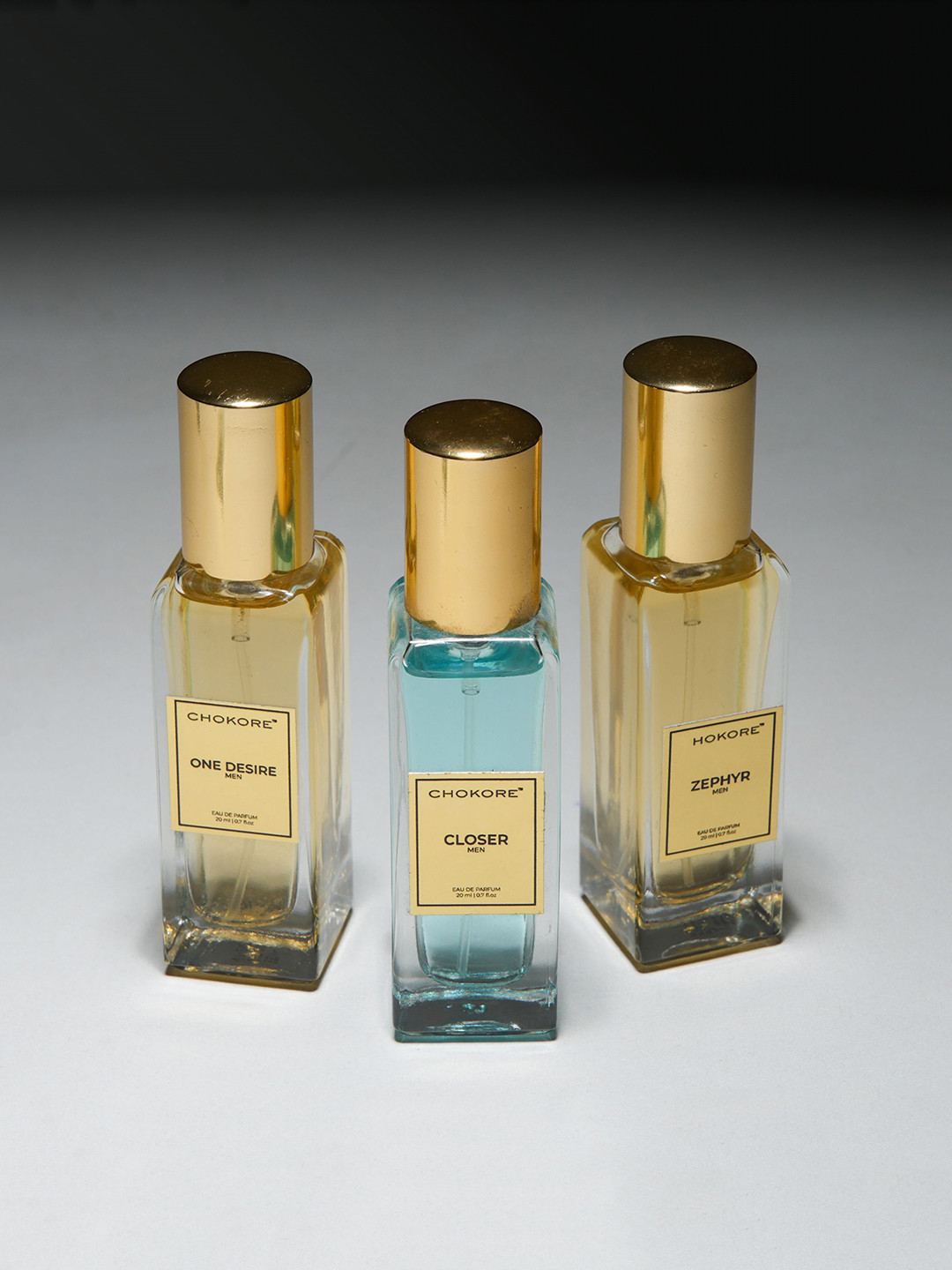 Buy CHOKORE Set Of 3 Zephyr Closer One Desire Eau De Perfume 20ml Each ...