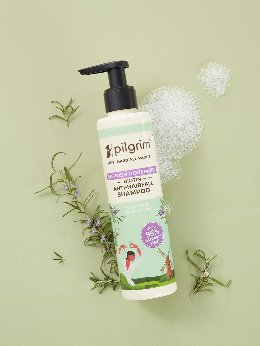 Buy Pilgrim Rosemary & Biotin Anti Hairfall Shampoo For Reducing Hair ...