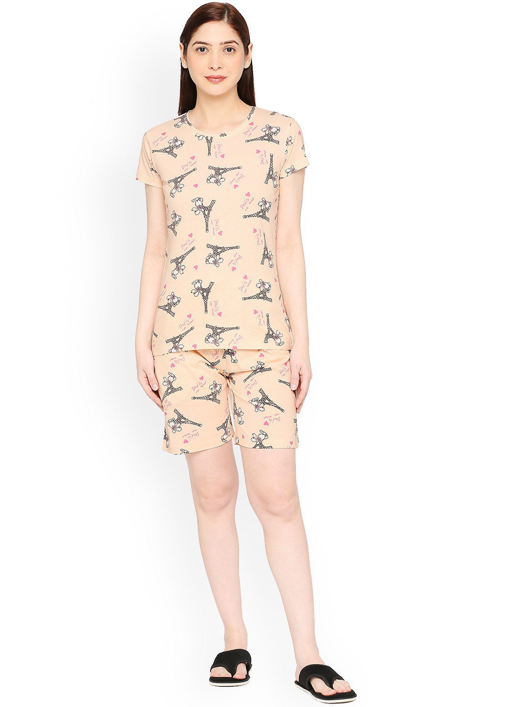 Buy Zebu Conversational Printed Pure Cotton Night Suit - Night Suits ...