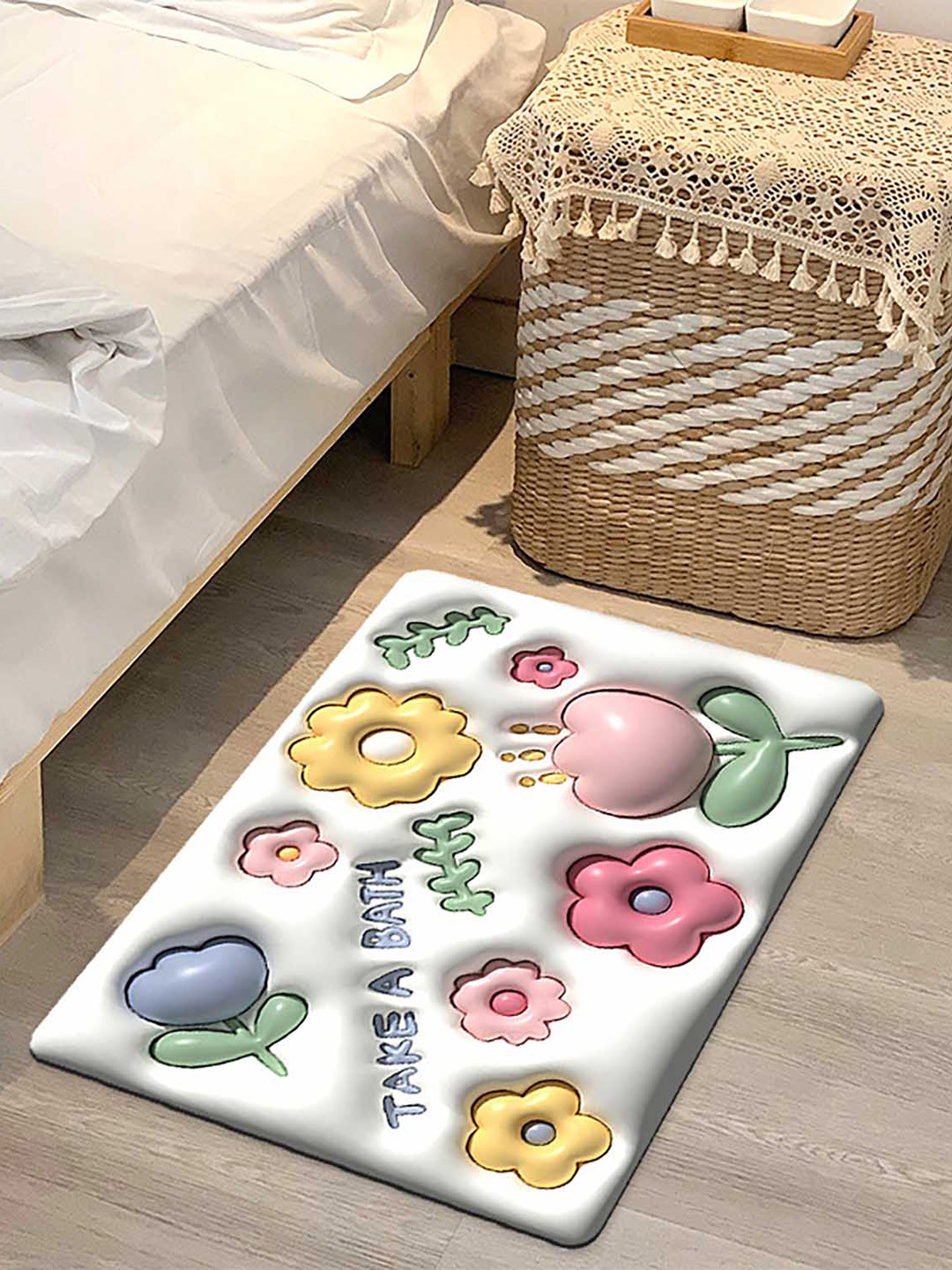 Buy ZURU BUNCH White & Yellow 3D Printed Door Mats - Doormats for ...