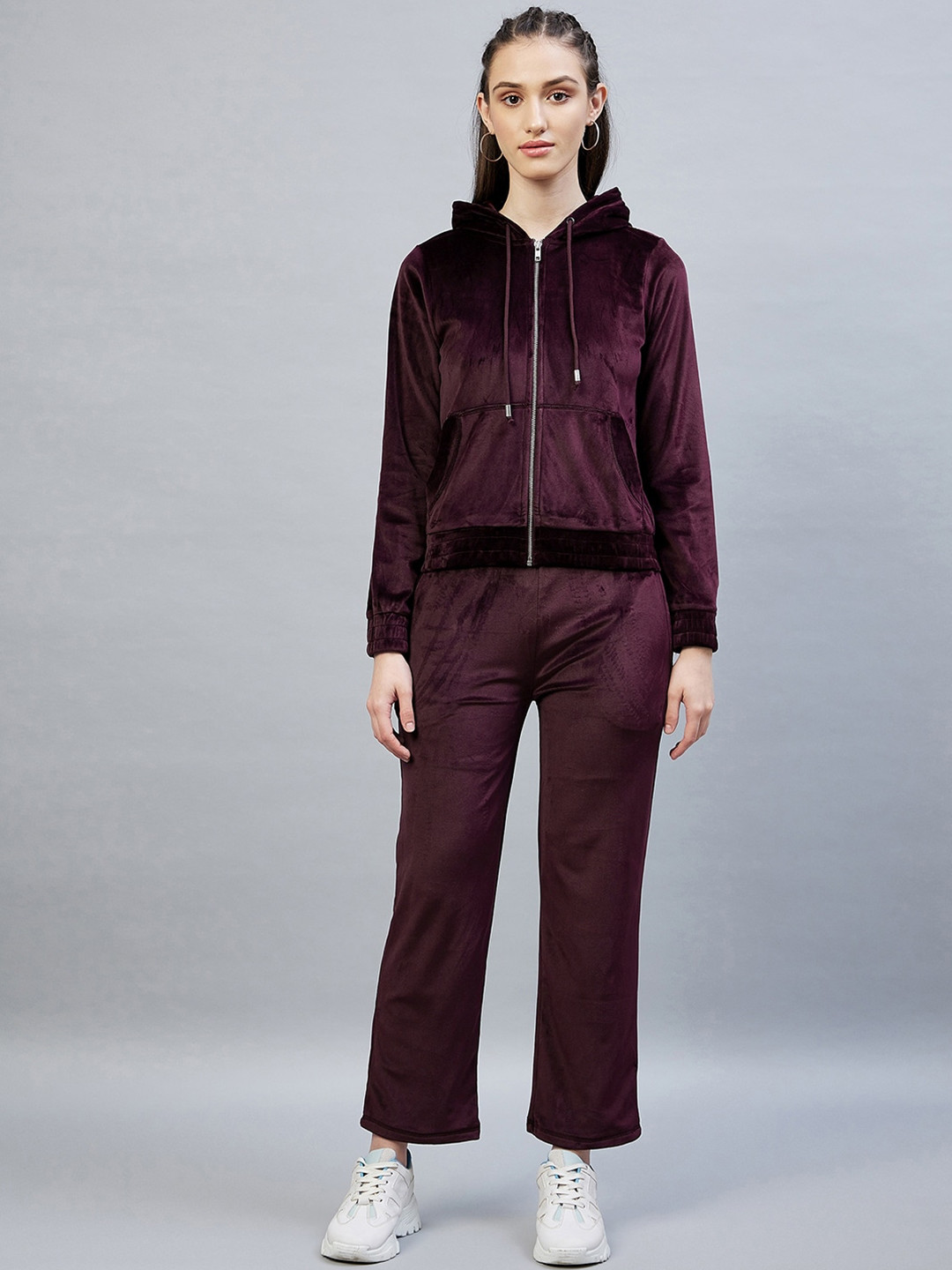 Buy DELAN Pure Cotton Hoodie & Track Pant Set - Tracksuits for Women ...