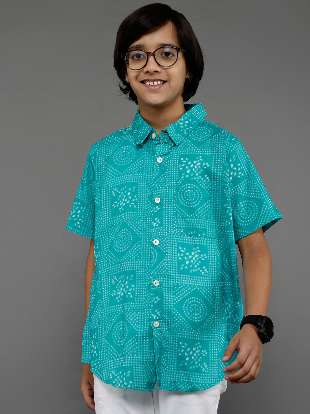 Buy Aks Kids Boys Standard Opaque Printed Casual Shirt - Shirts for ...