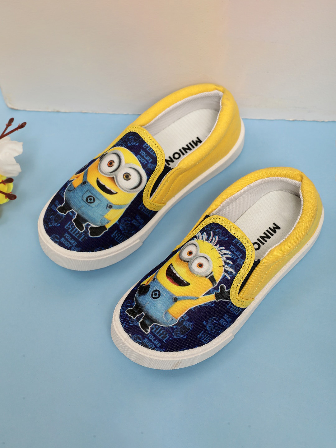 Buy Kids Ville Boys Minions Printed Comfort Insole Slip On Sneakers ...