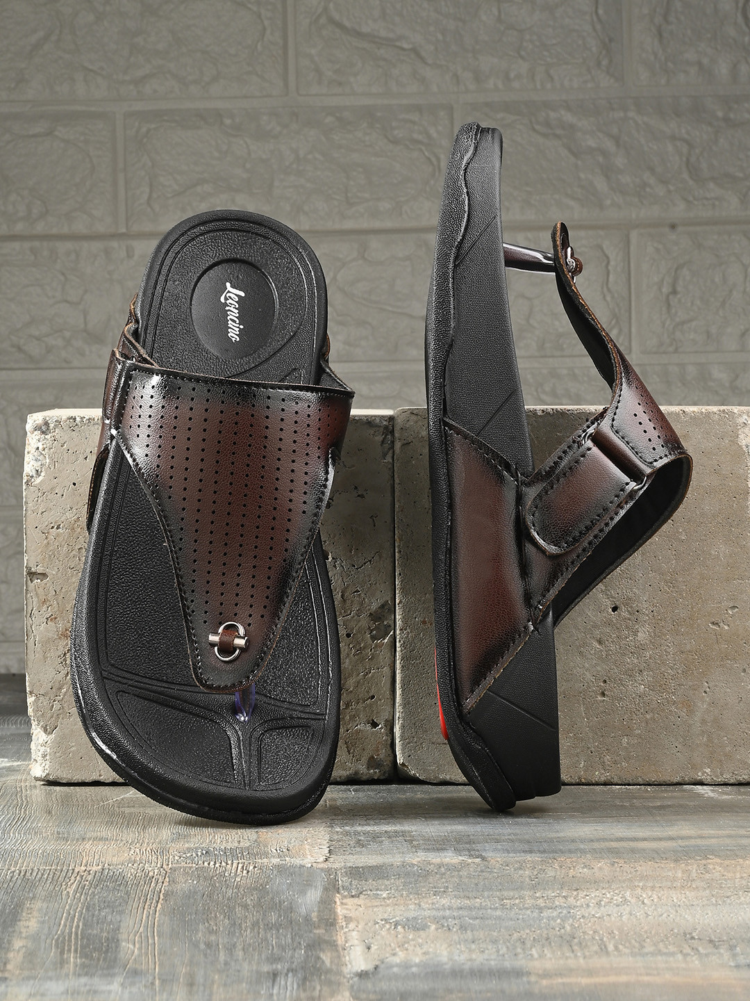 Buy LEONCINO Men Perforation Doctor Padding Comfort Sandals - Sandals ...