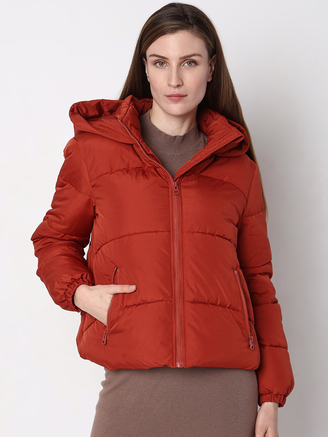 Buy Vero Moda Hooded Puffer Jacket - Jackets for Women 24674844 | Myntra