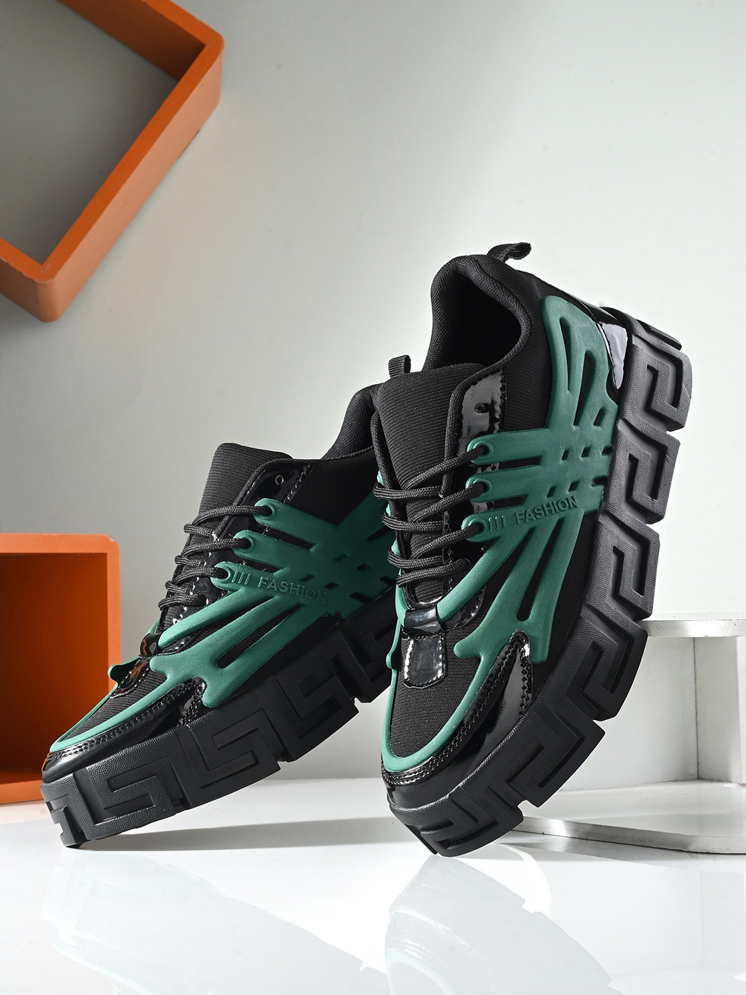 Buy Knoos Men Textured Lightweight Mesh Comfort Insole Sneakers ...