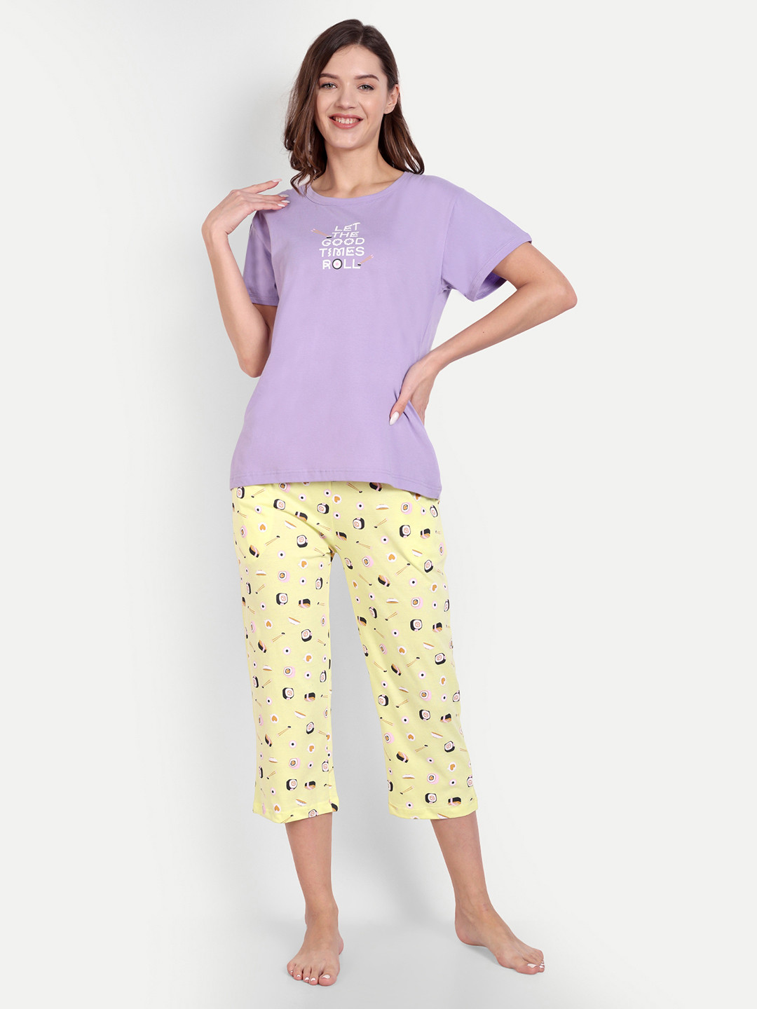 Buy Bedtime Story Printed Pure Cotton Shorts Set - Night Suits for ...