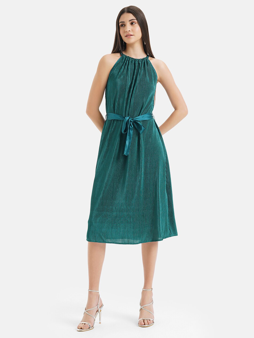 Buy Kazo Self Design A Line Dress - Dresses for Women 24695550 | Myntra