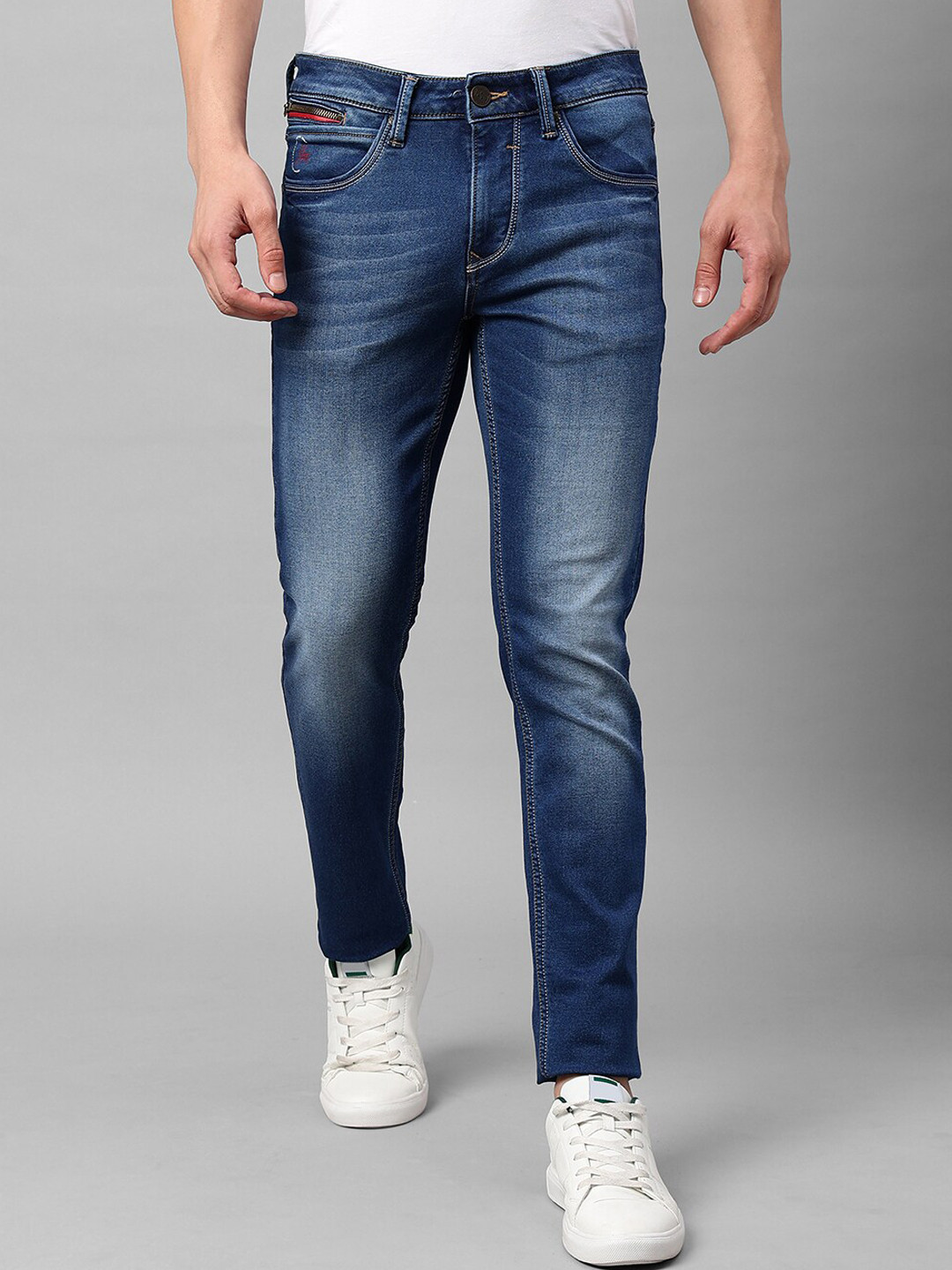 Buy Blue Buddha Men Skinny Fit Clean Look Light Fade Cotton Jeans ...