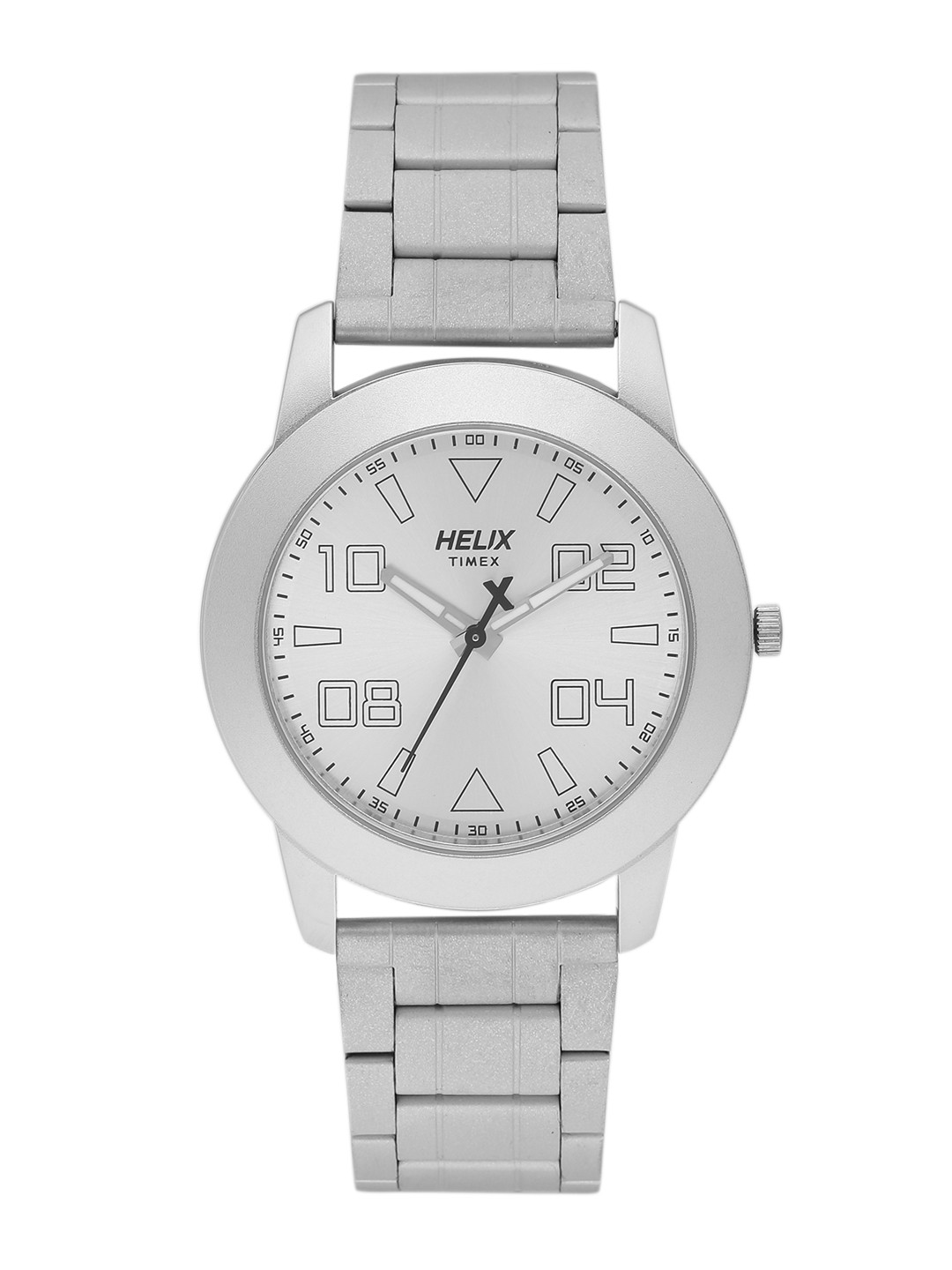 Buy Helix By Timex Men Silver Toned Analogue Watch TW028HG03 - Watches ...
