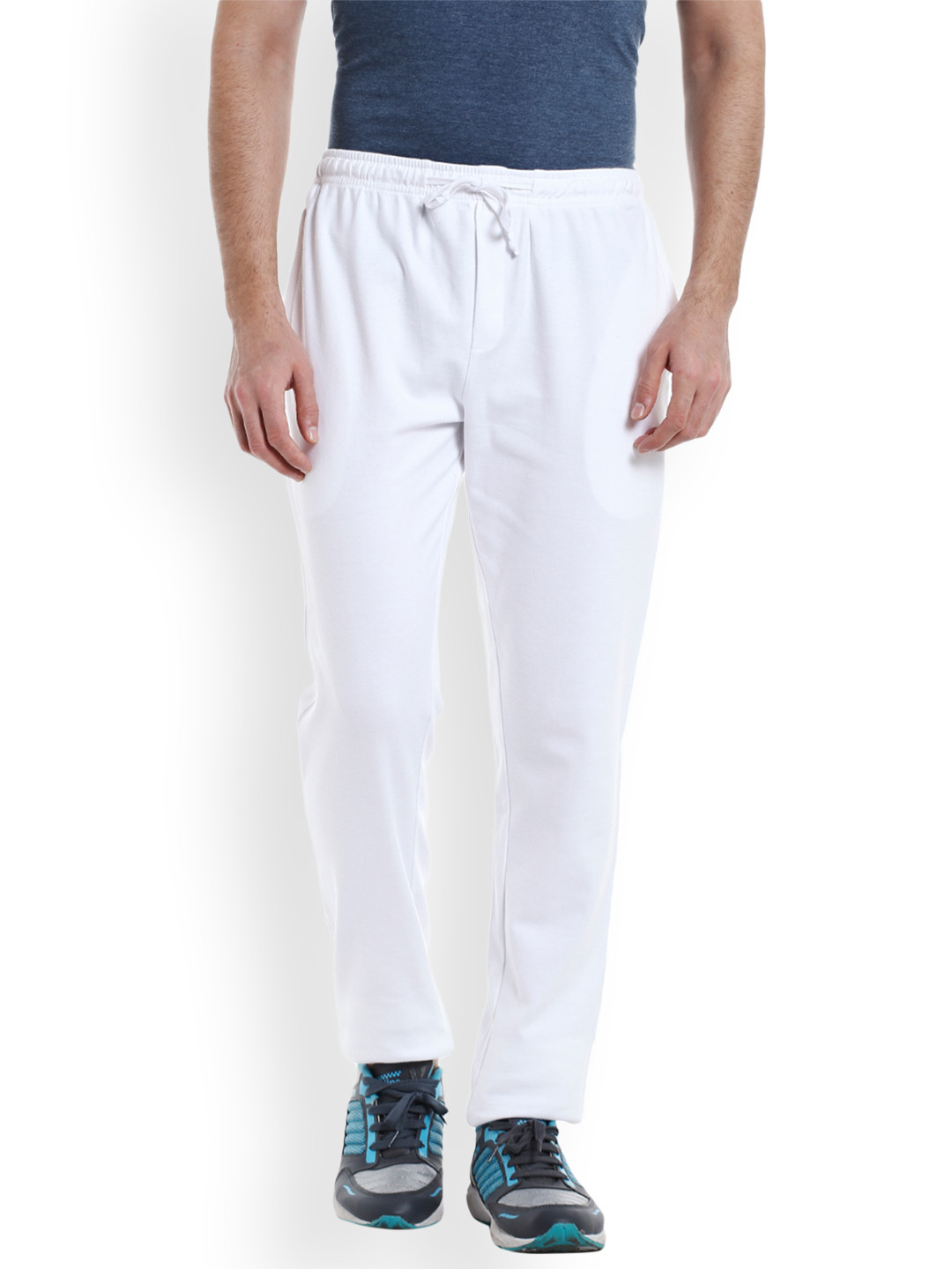 Buy AVOQ Men White Solid Track Pants - Track Pants for Men 2470697 | Myntra