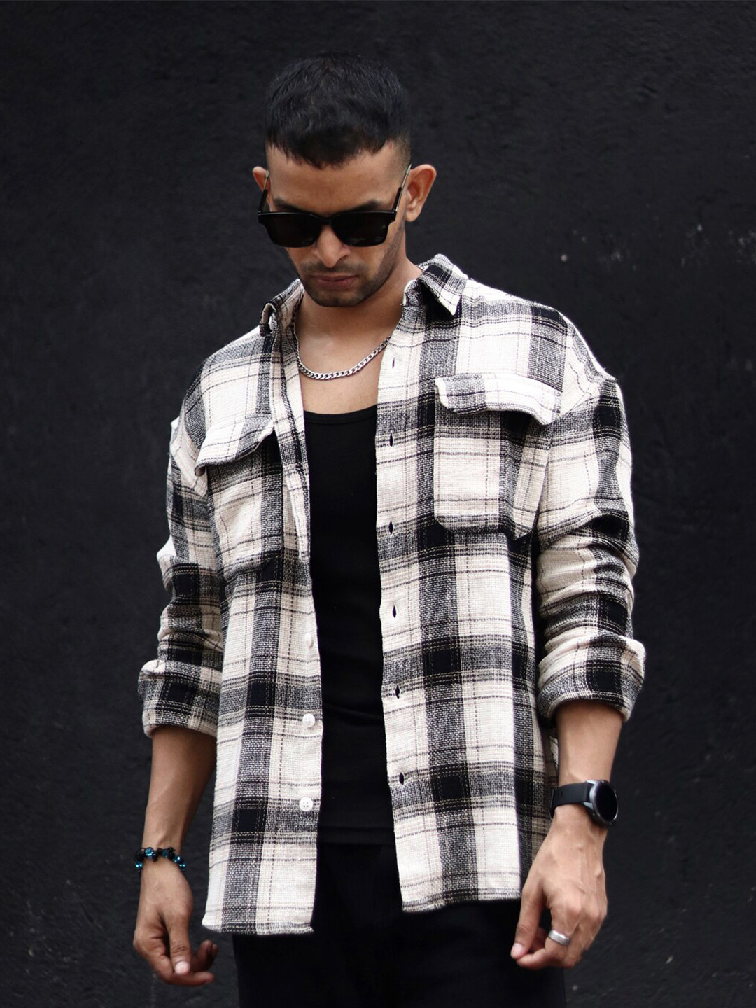 Buy Powerlook Tartan Checked Oversized Casual Shirt - Shirts for Men ...