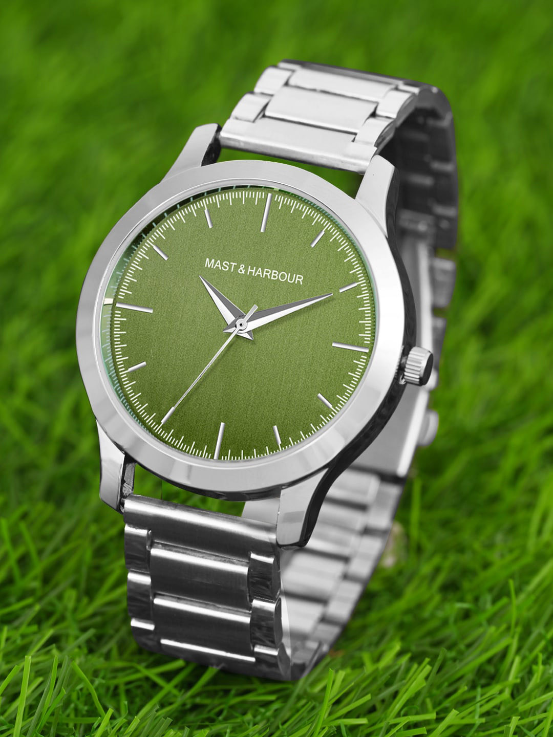 Buy Mast & Harbour Men Textured Dial Stainless Steel Straps Analogue ...