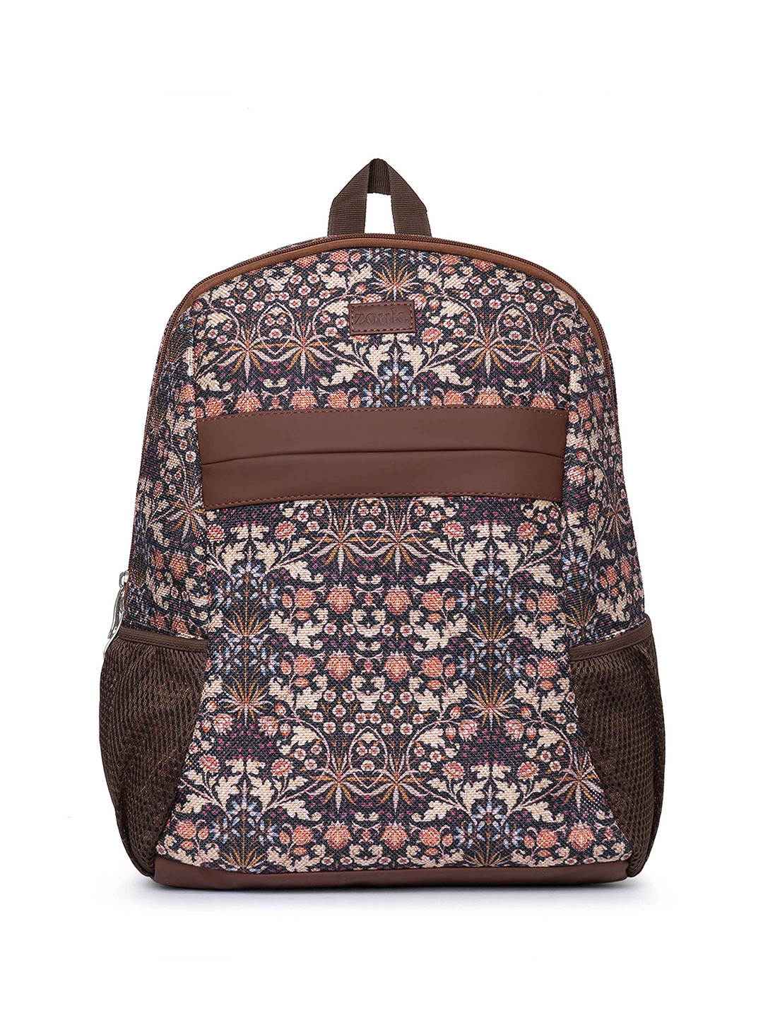 Buy ZOUK Women Floral Printed Water Resistance Padded Backpack ...