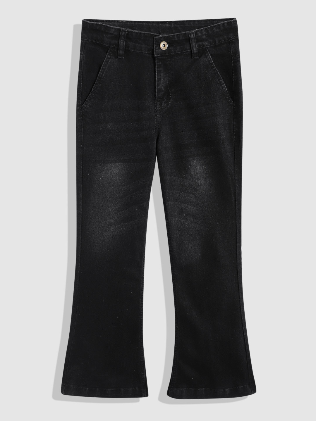 Buy YK Girls Flared Light Fade Stretchable Jeans - Jeans for Girls ...
