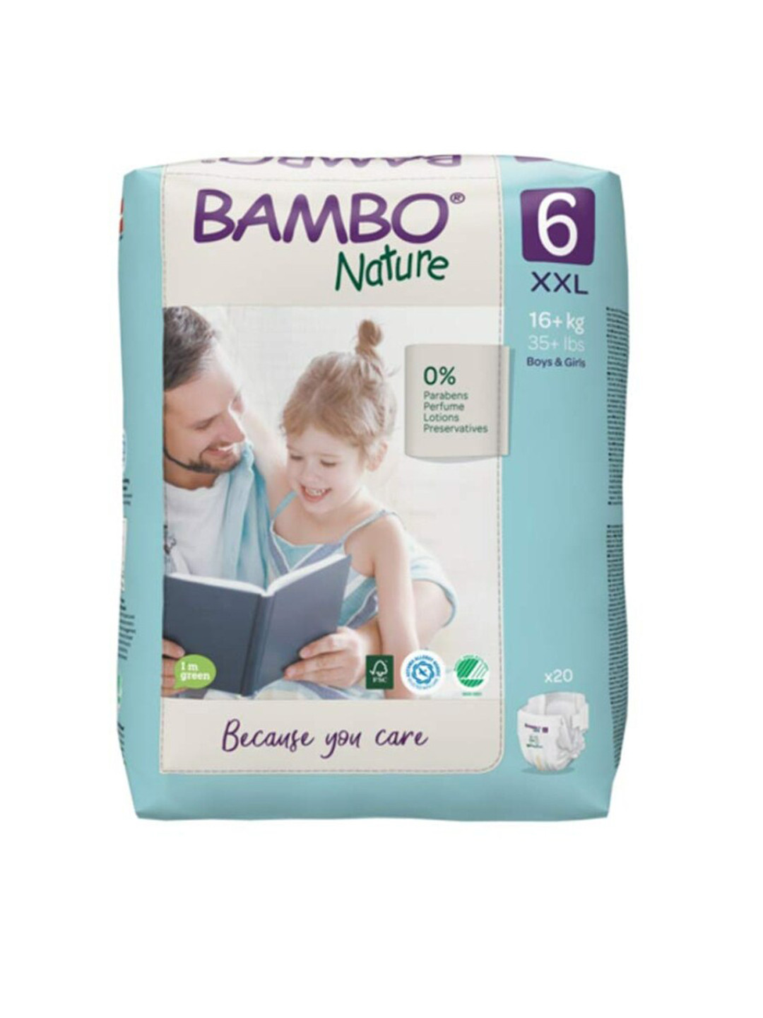 Buy Bambo Nature Eco Friendly Tape Style Diapers Monthly Pack XXL 100 ...