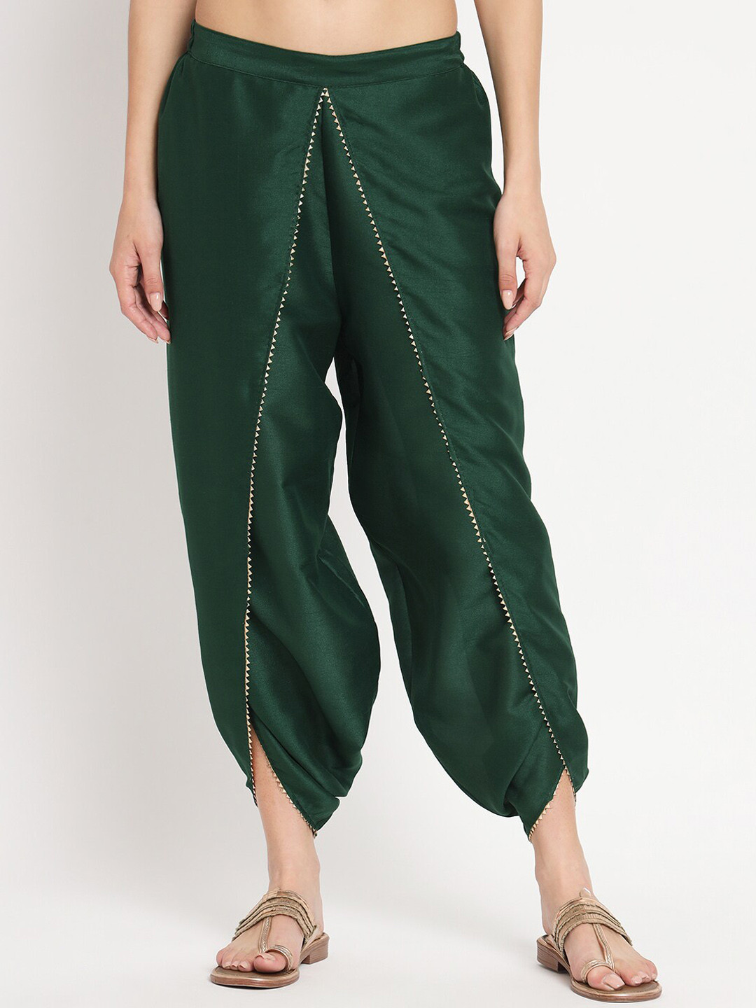 Buy Studio Rasa Women Mid Rise Embellished Detail Dhoti - Dhotis for ...