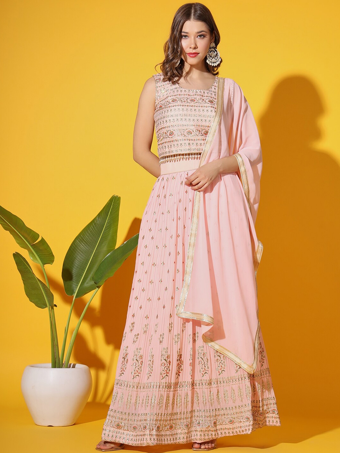Buy Chhabra 555 Ethnic Motifs Foil Printed Lehenga With Blouse ... Buy Chhabra 555 Ethnic Motifs Foil Printed Lehenga With Blouse ...