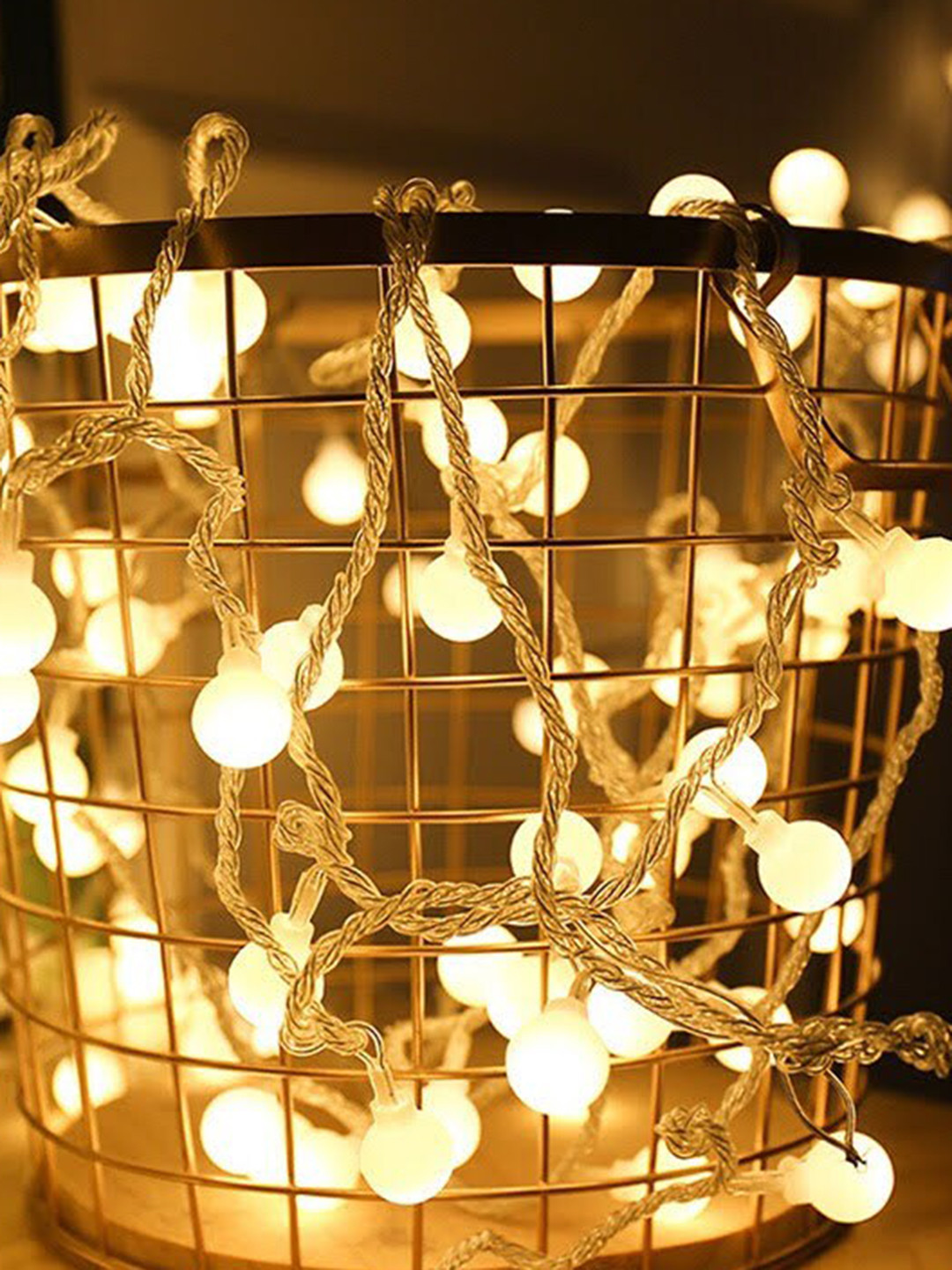 Buy Glimmer Lightings Yellow Old School Ball String Lights - String ...