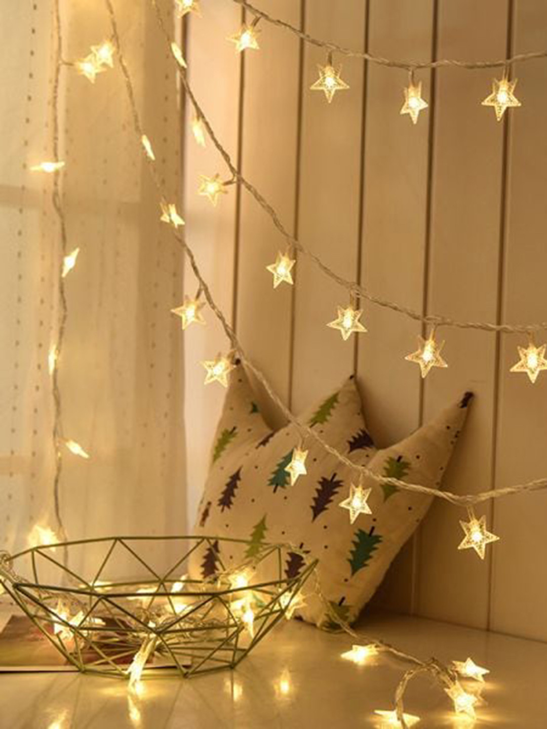 Buy Glimmer Lightings Yellow Mini Star String Lights - String Lights ...