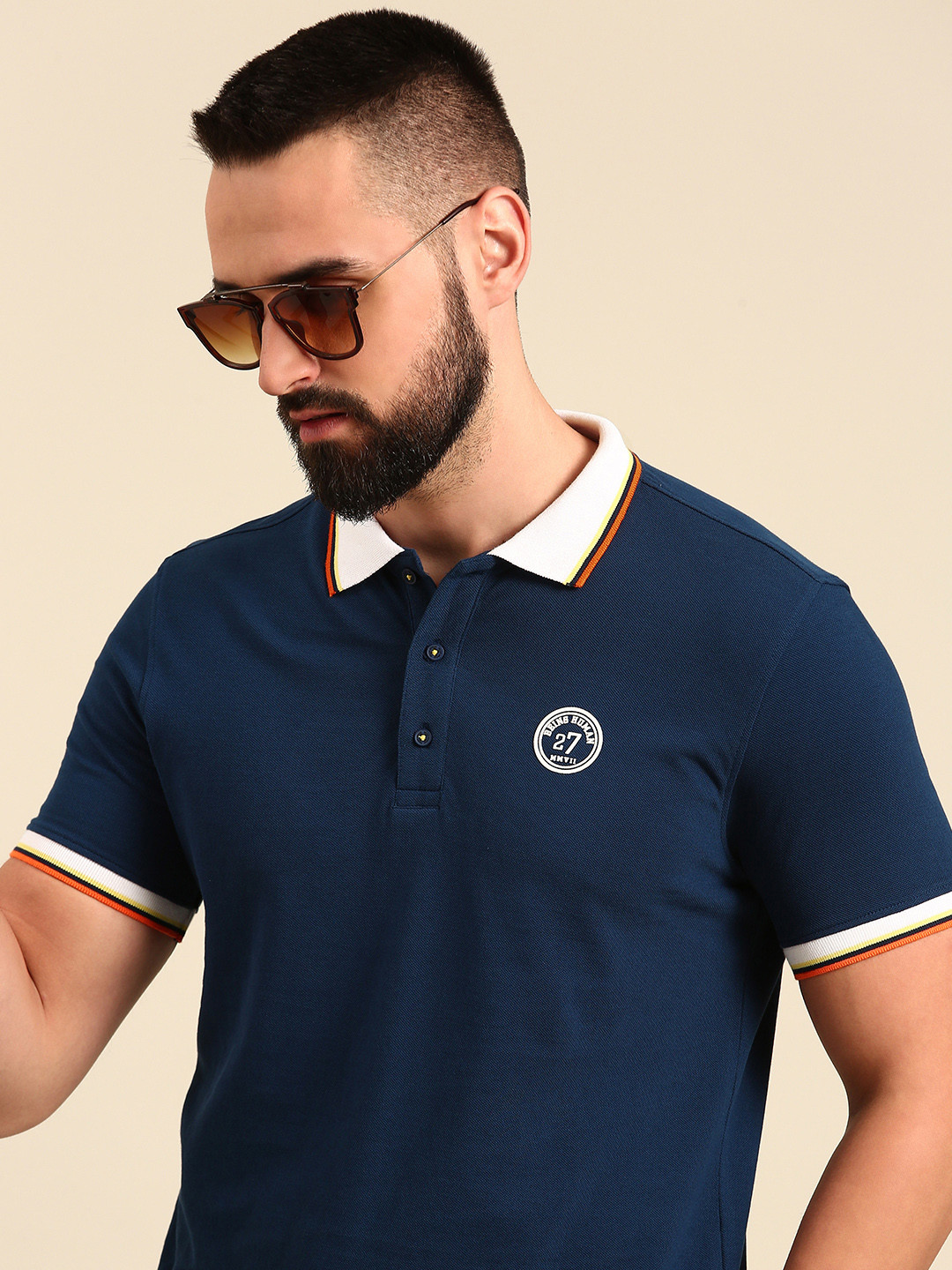 Buy Being Human Brand Logo Printed Polo Collar Casual T Shirt - Tshirts ...