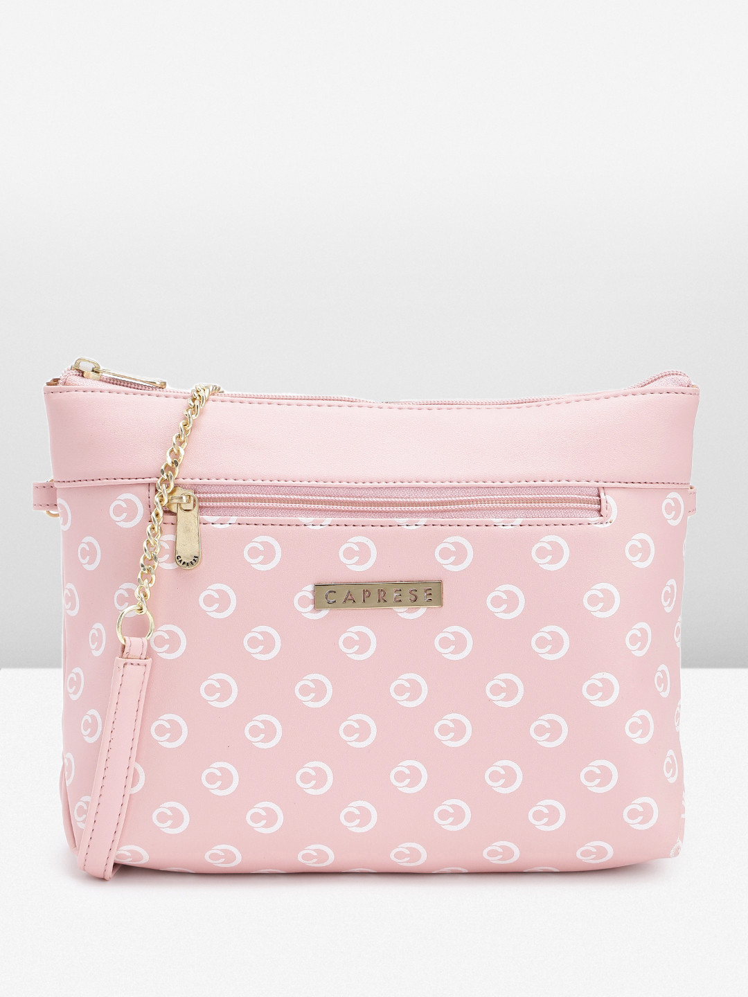 Buy Caprese Brand Logo Print Structured Sling Bag - Handbags for Women ...