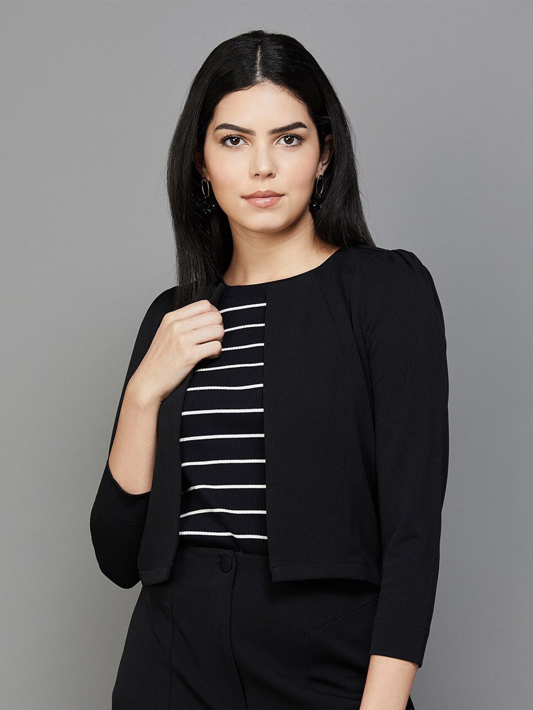 Buy CODE By Lifestyle Open Back Straight Shrug - Shrug for Women ...