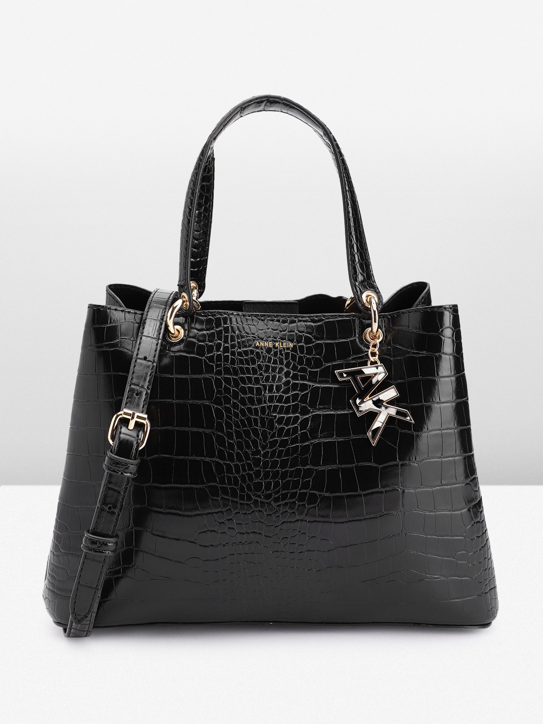 Buy ANNE KLEIN Croc Textured Structured Handheld Bag - Handbags for ...