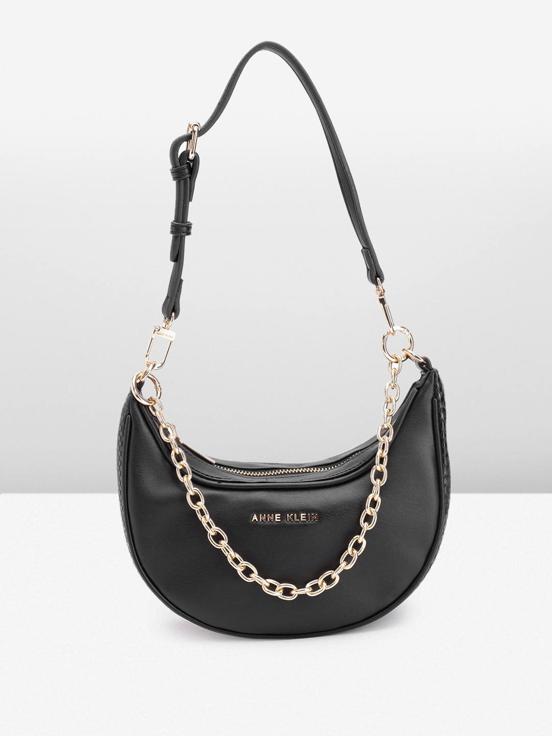 Buy ANNE KLEIN Snake Skin Textured Detail Structured Shoulder Bag ...