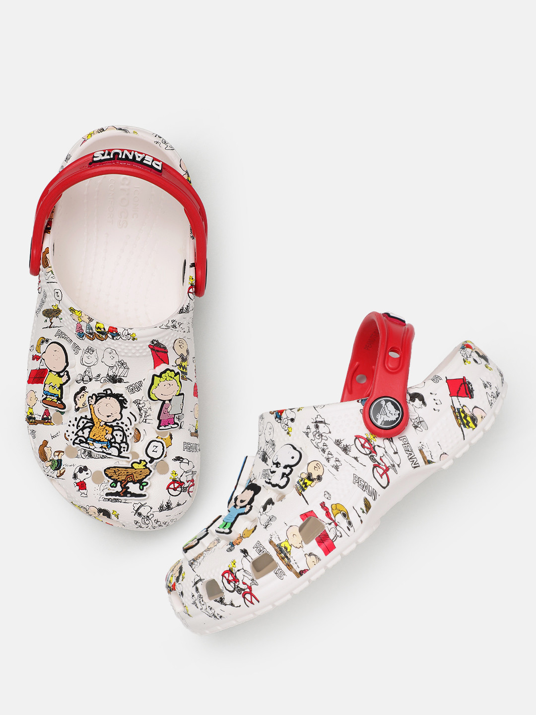 Buy Crocs Kids Peanuts Printed Clogs With Backstrap - Flip Flops for ...