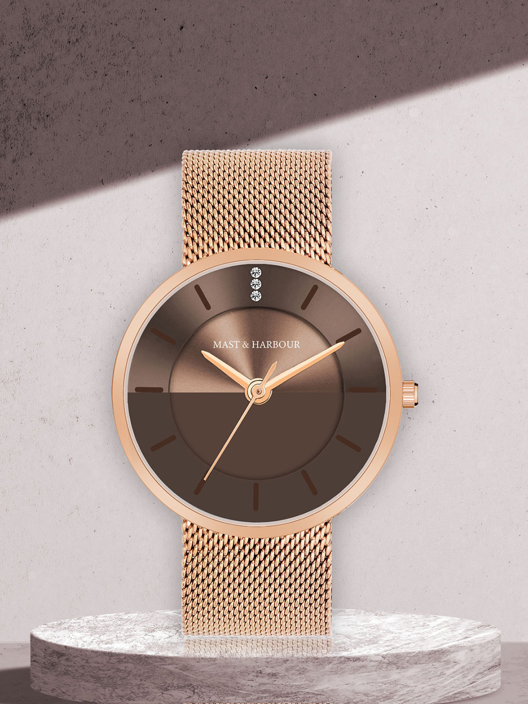 Buy Mast & Harbour Men Printed Dial & Stainless Steel Straps Analogue ...