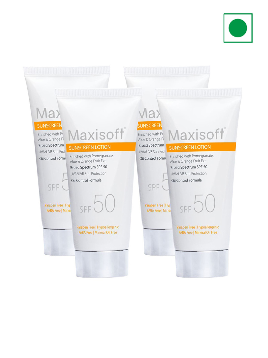 Buy Maxisoft Set Of 4 Sunscreen Lotion SPF 50 50ml Each - Face ...