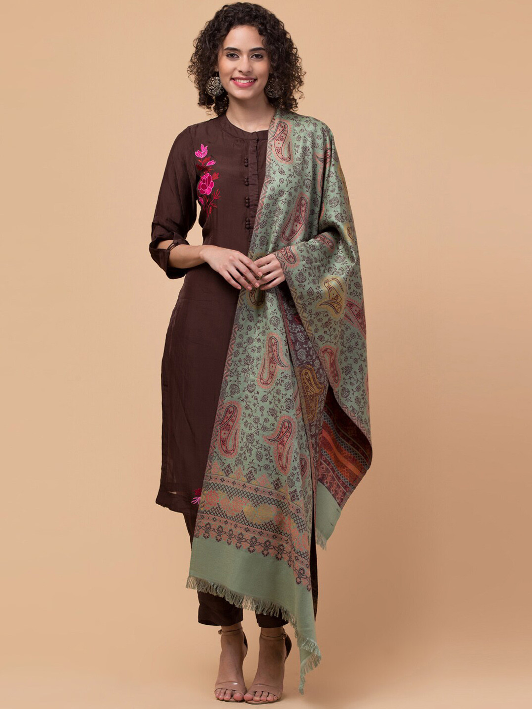 Buy Tweedle Paisley Printed Wollen Shawl - Shawl for Women 24755594 ...