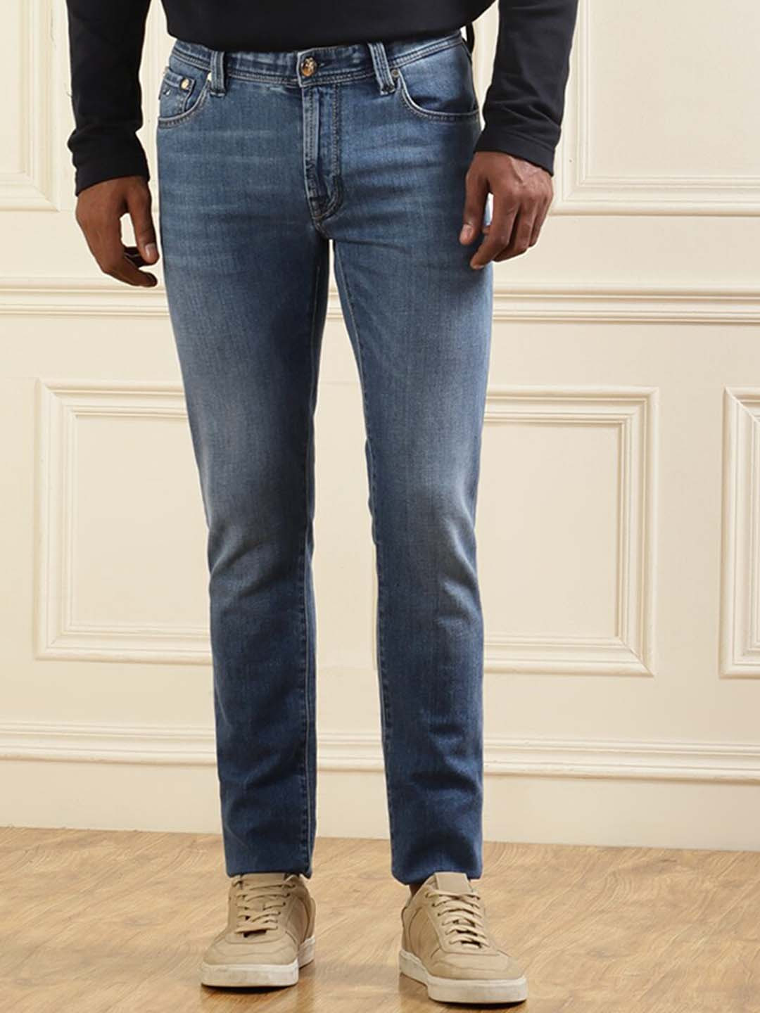 Buy Tramarossa Men Clean Look Whiskers Stretchable Jeans - Jeans for ...