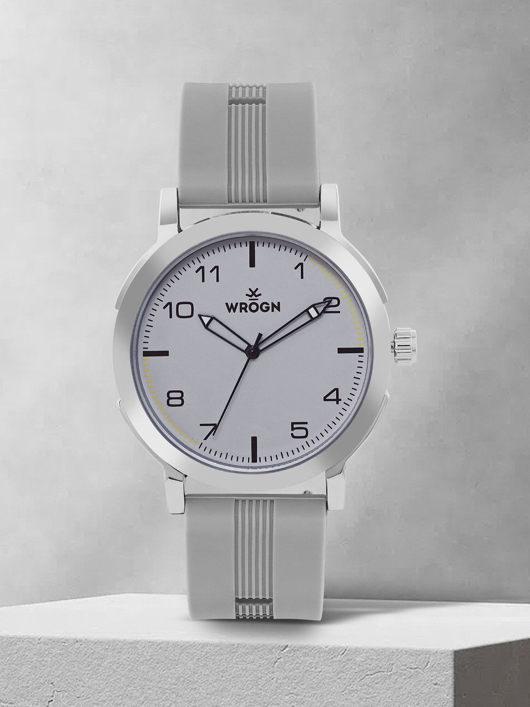 Buy WROGN Men Printed Dial & Leather Straps Analogue Watch WRGN_SS23_1A ...