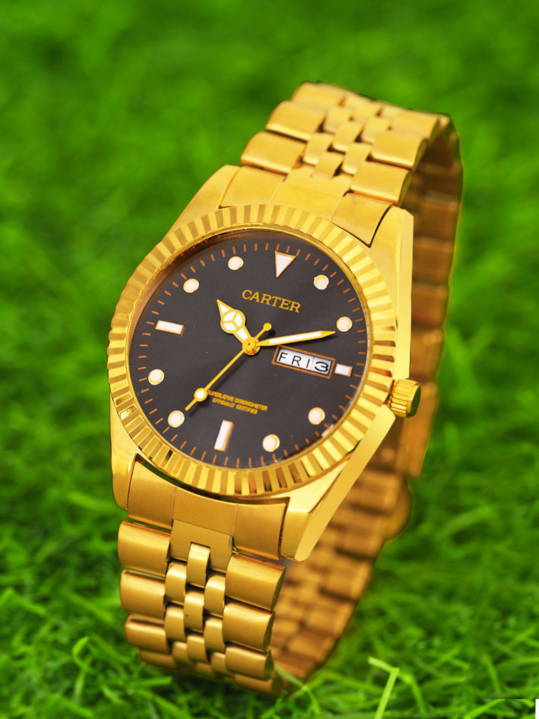 Buy Sandy D Carter Men Embellished Dial Bracelet Style Analogue Watch ...