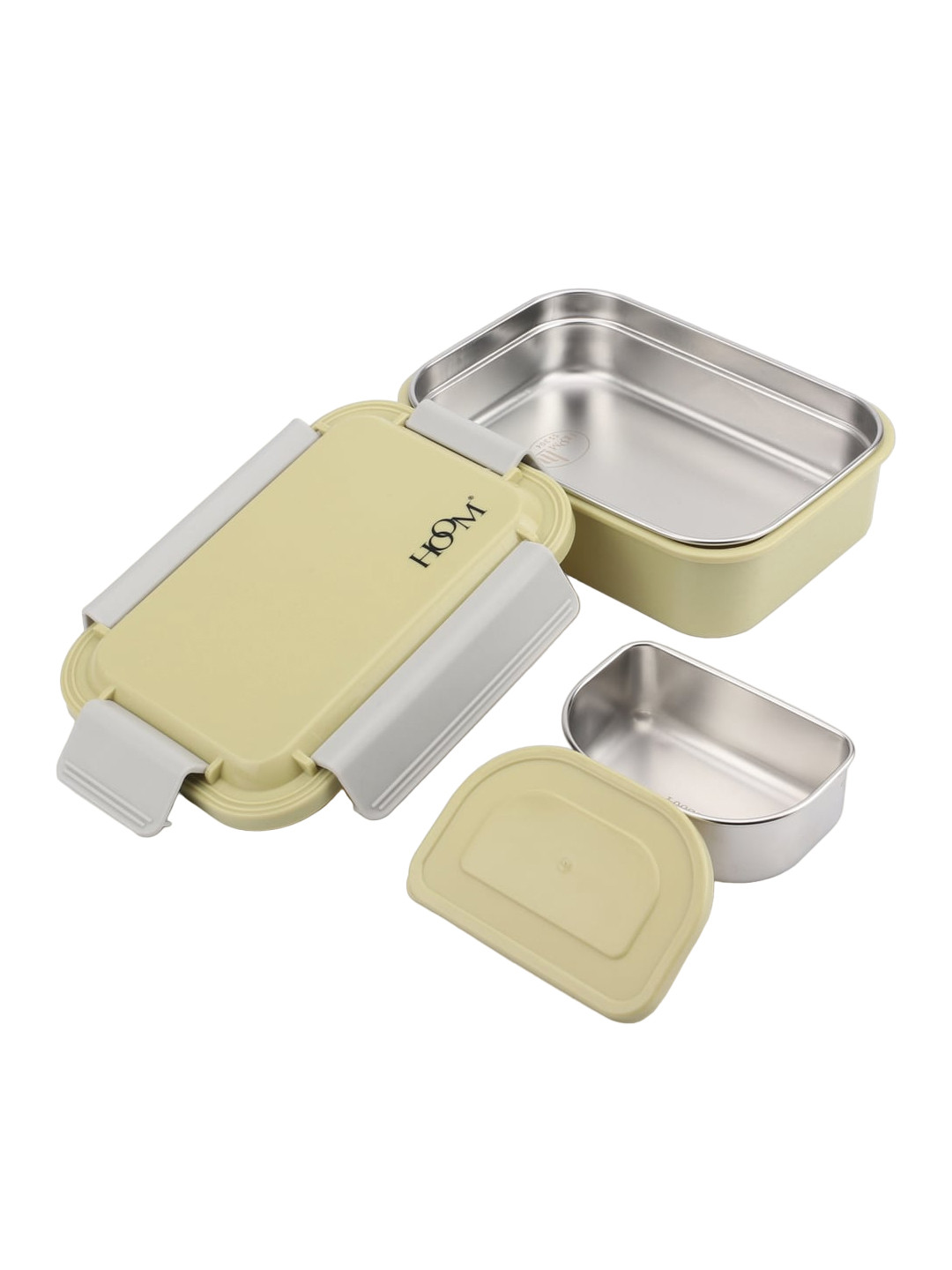 Buy HOOM Olive Green Leak Proof Stainless Steel Lunch Box 480 ML ...