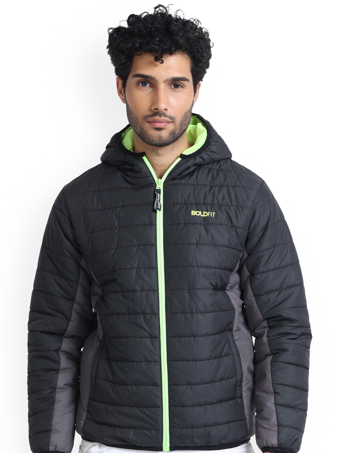 Buy BOLDFIT Windcheater Quilted Hooded Puffer Jacket - Jackets for Men ...