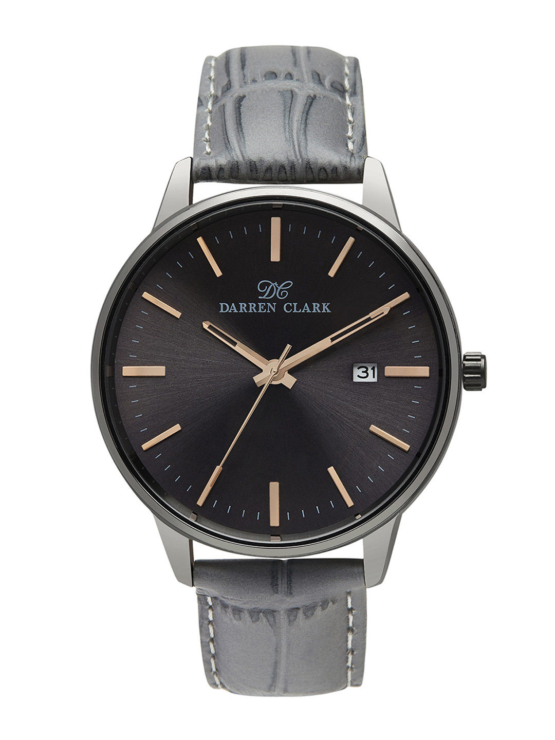 Buy DARREN CLARK Men Leather Textured Straps Analogue Watch 1001L L0404 ...