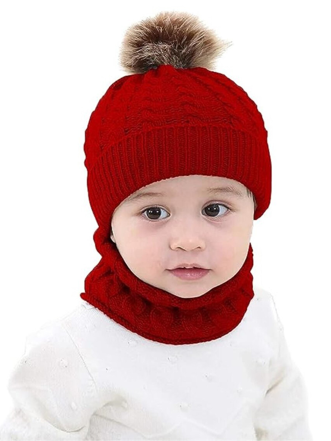 Buy EL REGALO Kids Self Design Woolen Beanie Cap - Caps for Unisex Kids ...