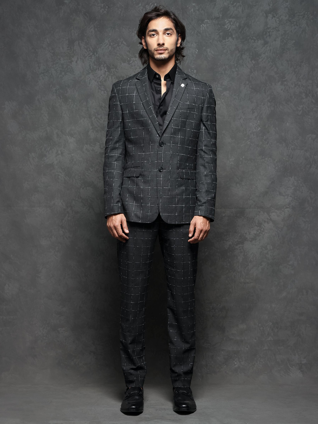 Buy RARE RABBIT Checked Single Breasted Tailored Fit Notched Lapel Two ...