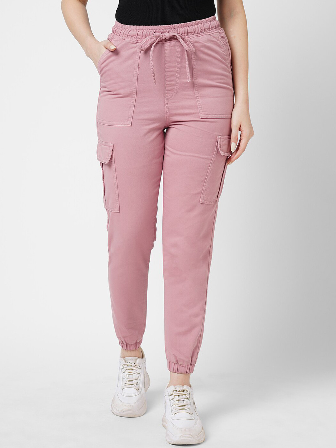 Buy Kraus Jeans Women Loose Fit High Rise Smart Joggers - Trousers for ...