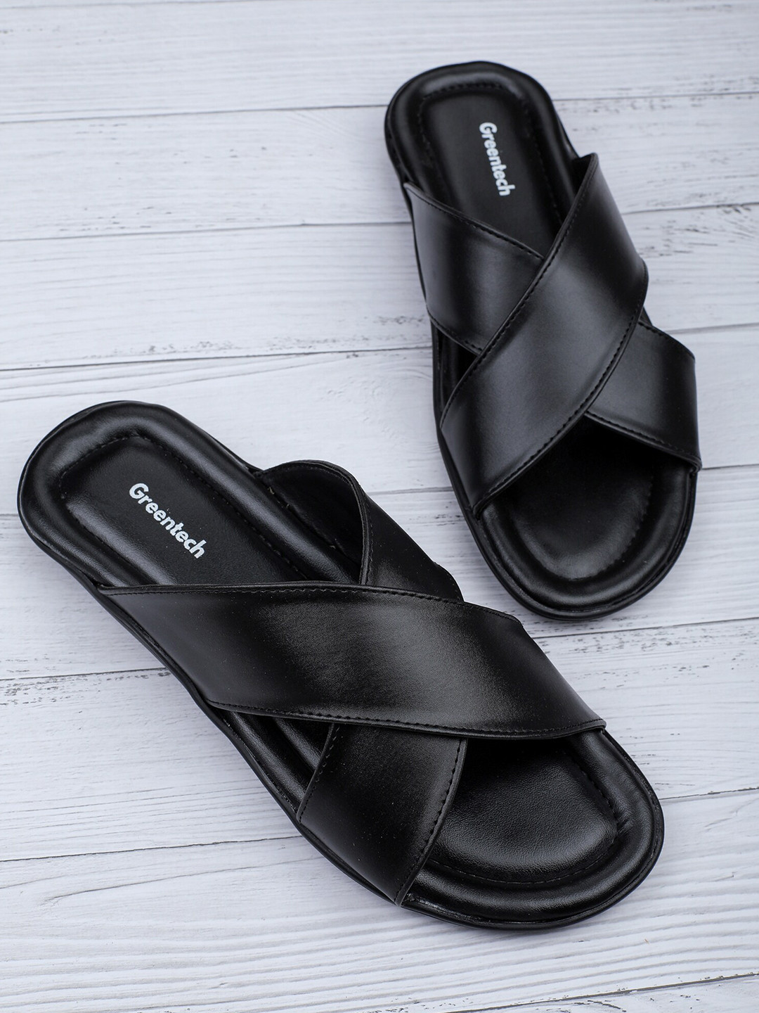 Buy Greentech Men Cross Strap Comfort Sandals - Sandals for Men ...