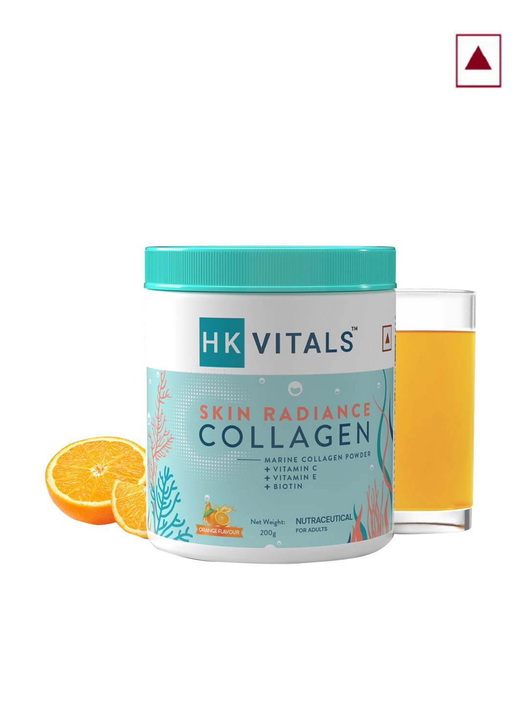 Buy HK VITALS Orange Flavoured Skin Radiance Collagen Powder With ...