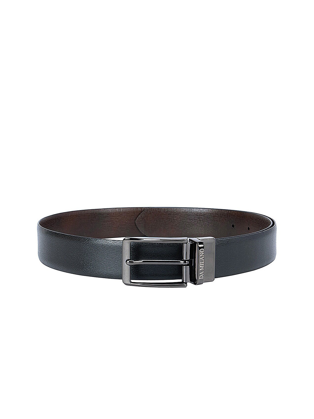 Buy Da Milano Men Textured Leather Reversible Formal Belt - Belts for ...