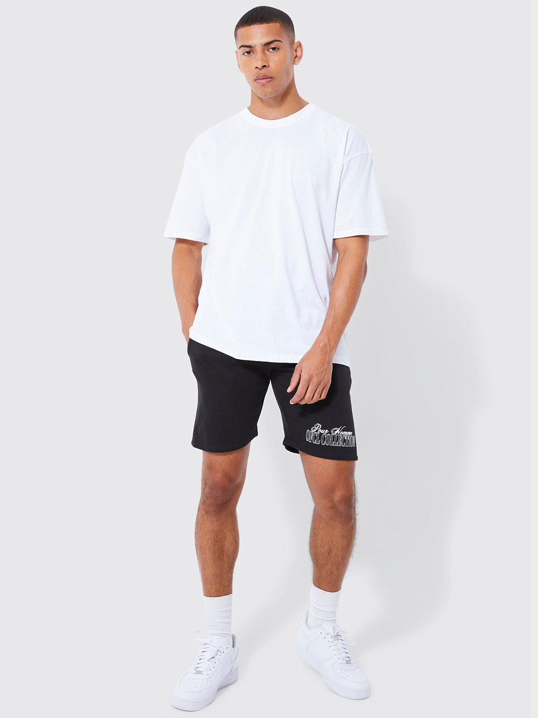 Buy BoohooMAN Oversized Pour Homme Printed Pure Cotton Co Ords - Co ...
