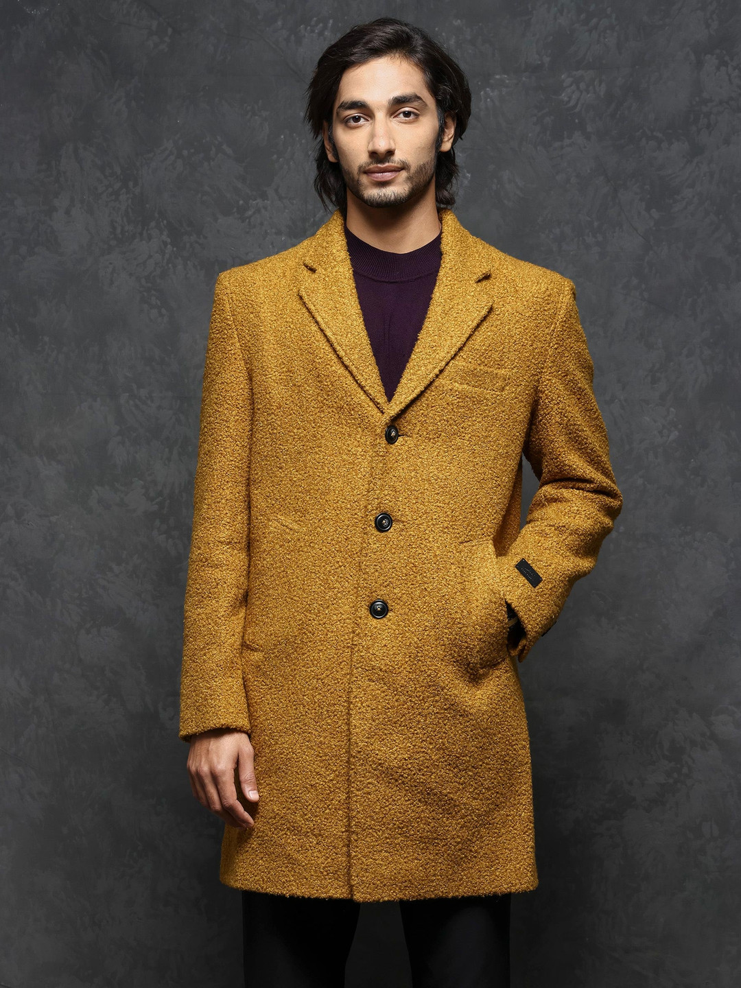 Buy RARE RABBIT Men Hong Tailored Fit Floral Embroidered Jacket ...