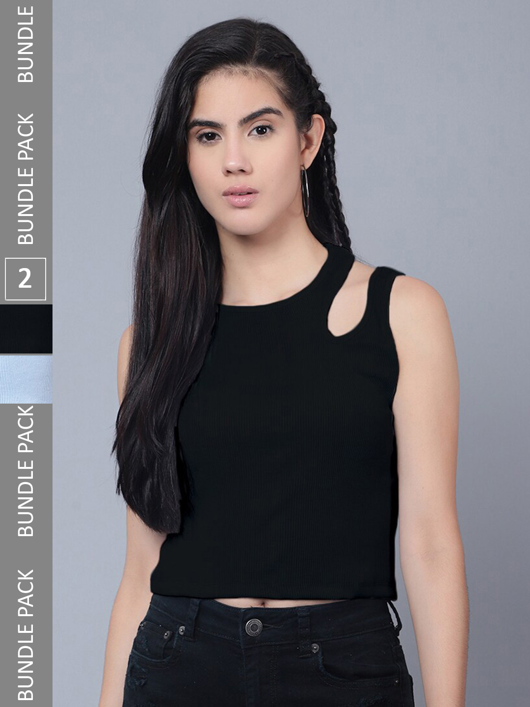Buy Boleem Pack Of 2 Cut Out Cotton Crop Tops - Tops for Women 24818708 ...